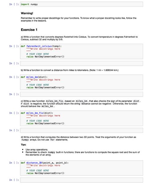 Solved Warning Remember To Write Proper Docstrings For Your