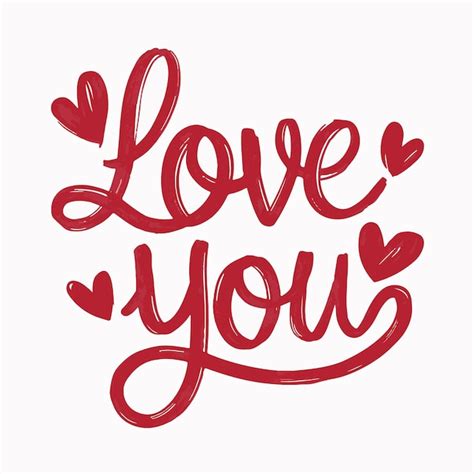 Premium Vector A Red And White Poster With The Words Love You And The