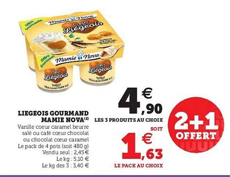 Promo Liégeois Gourmand Mamie Nova chez Hyper U iCatalogue fr
