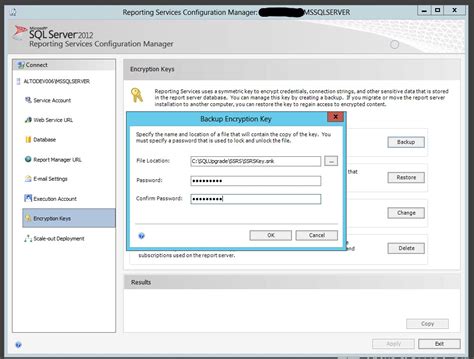 Ssrs Backup Encryption Key Error Notes On Sql