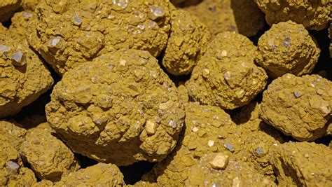 Radiant Raw Uranium Ore Closeup Exploration In Yellow And Black Stock Illustration