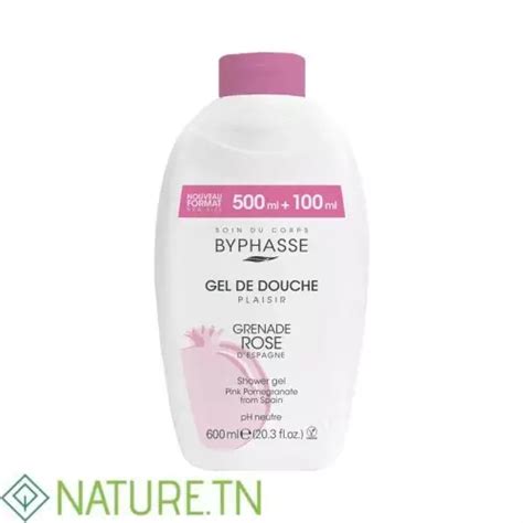 Byphasse Gel De Douche Grenade Rose 600ml Naturetn
