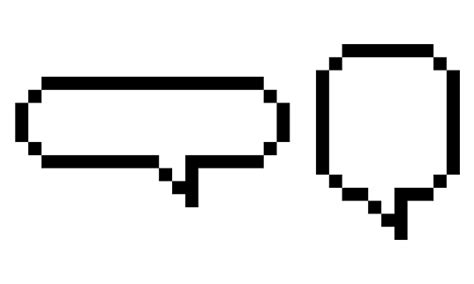 대화 상자 구름 집합입니다 대화 상자 거품은 흰색 배경에 고립되어 있으며 픽셀 아트의 벡터 그림입니다 사각형이 있는 평평한 검은색 요소 0명에 대한 스톡 벡터 아트 및 기타