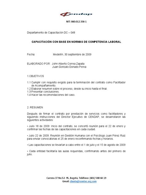 Informe Ejemplo Pdf