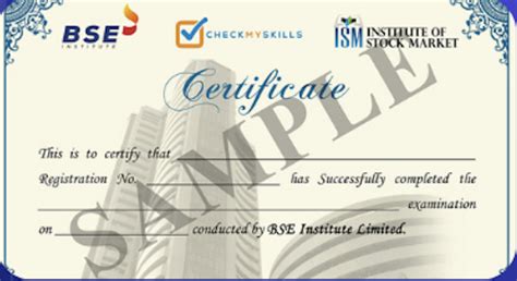 Bse Institute Partnered Certification Ism Institute Of Stock Market Delhi