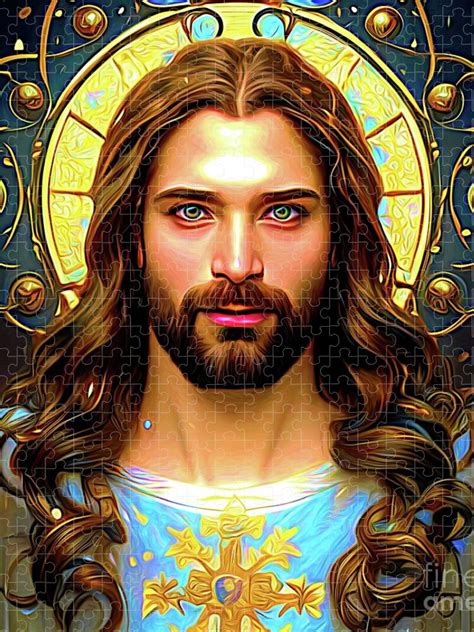 Ai Art Jesus Christ Light Of The World Abstract Expressionism Jigsaw