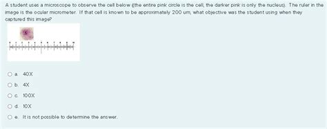 Solved A Student Uses A Microscope To Observe The Cell Below Chegg