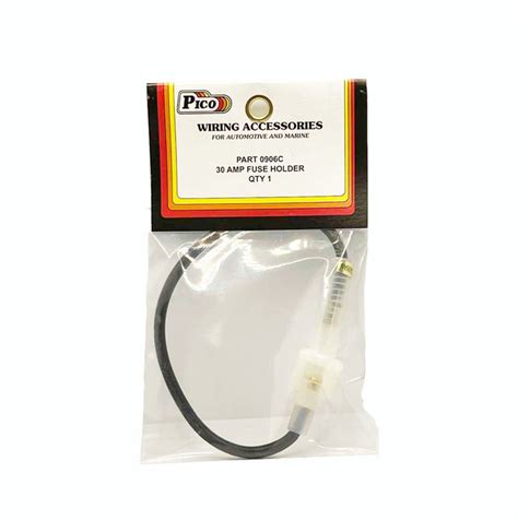 30 Amp Agc Glass Fuse Holder 12ga Wire Nylon 11618