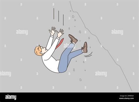 Falling Off Cliff Stock Vector Images Alamy