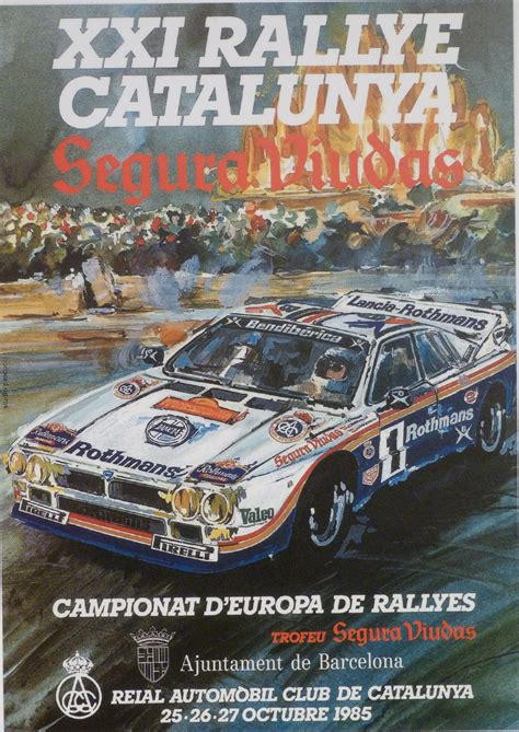 1985 Rally Catalunya Poster Auto Racing Posters Car Posters Sport