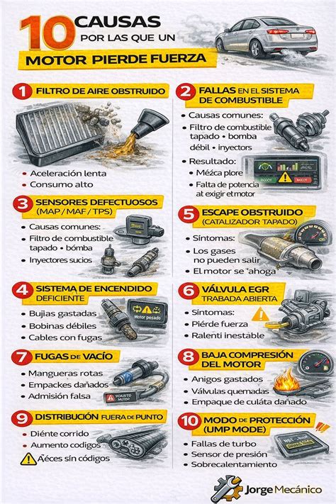 Mecánica 🚗💨 10 Causas Por Las Que Un Motor Pierde Fuerza La Pérdida