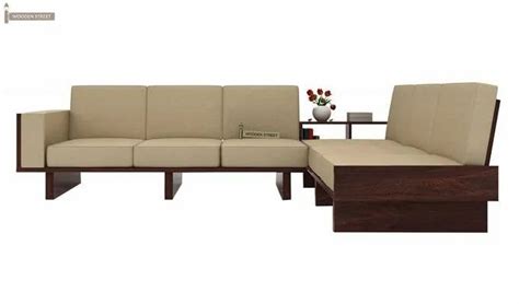 Audrey Seater L Shape Corner Sofa Set Solid Wood Back Style Cushion At Piece In Mumbai