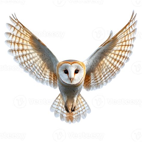 Barn Owl Flying Isolated On White Background 59252745 Png