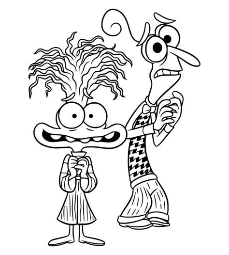 Printable Inside Out 2 Anxiety And Fear Coloring Page Free Download