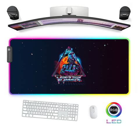 RGB Gaming Mouse Pad Desk Mat Led Mousepad Vader Galaxy Space Scifi Movie Home Office Gift Gamer