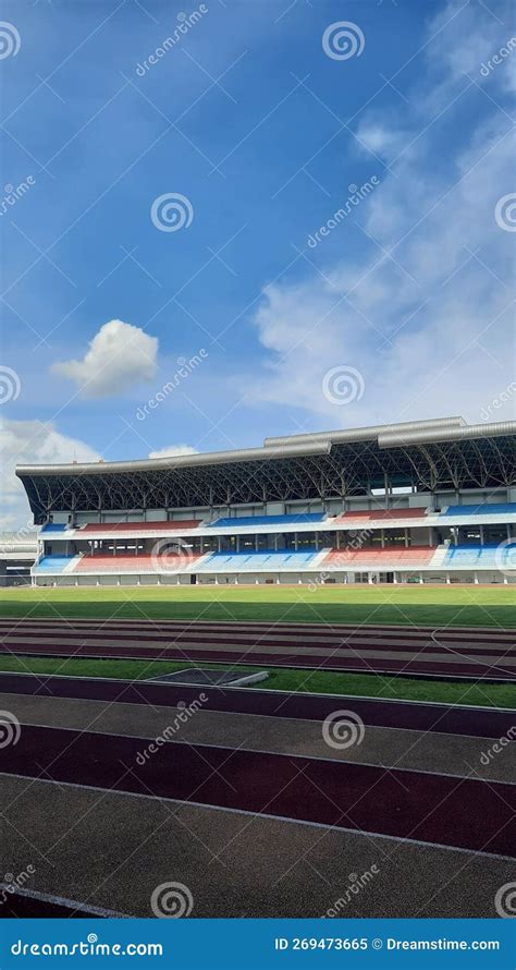 Magnificent Mandala Krida Stadium Under The Jogja Skyline Stock Image