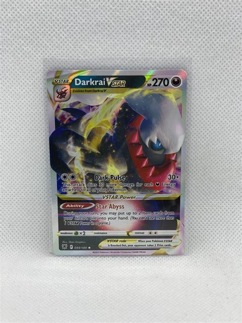 Darkrai VSTAR SWSH10 Astral Radiance 099 189 Ultra Rare Values MAVIN