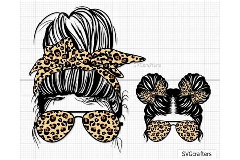 Leopard Momlife Svg Mom Life Svg Messy Bun Svg 1252366