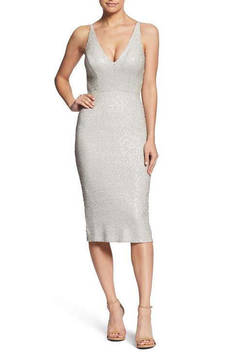 Dress The Population Camilla Plunging Sequin Sheath Dress Nordstrom