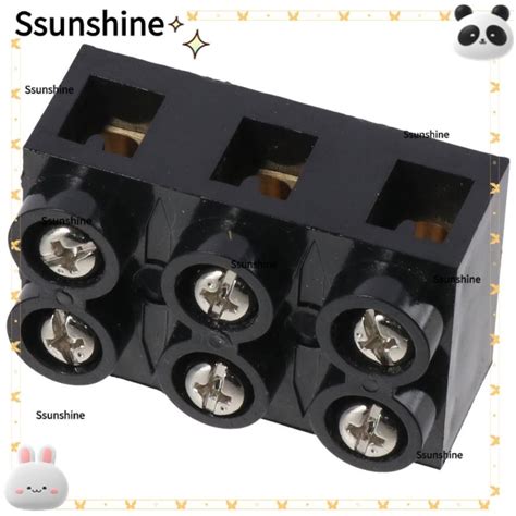 SSUNSHINE Terminal Block A Dual Row Screw Electric Barrier Strip Connection Strip Black