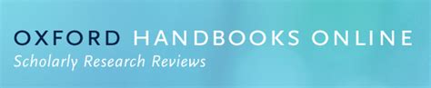New Oxford Handbooks Political Science 2017 Collection Sps Librarian