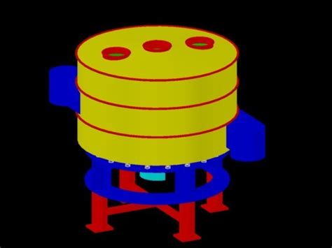 Vibratory Separator Grading Sieve DWG Block For AutoCAD Designs CAD
