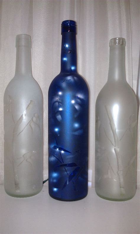 Recycled Wine Bottle Lighted Set Of 3 By Classygarbage On Etsy 5500