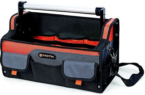 Tactix Gate Mouth Tool Bag 47 Cm Black Orange 47 X 27 X 26 Cm