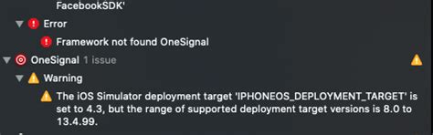 Ld Framework Not Found Onesignal Issue Onesignal React Native