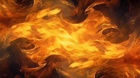 Premium Photo Gold Fire Background