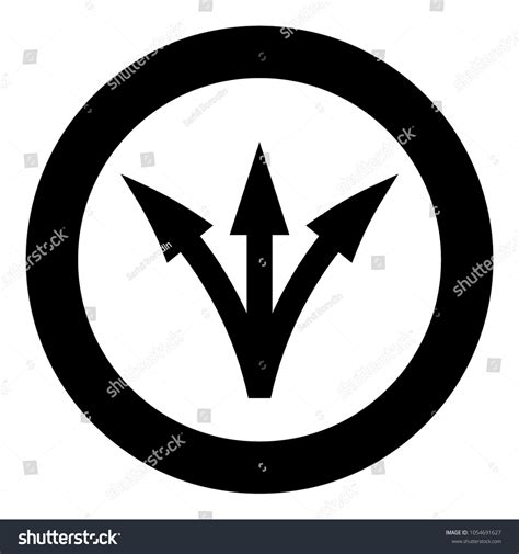 Three Way Direction Arrow Icon Black Stock Vector Royalty Free 1054691627