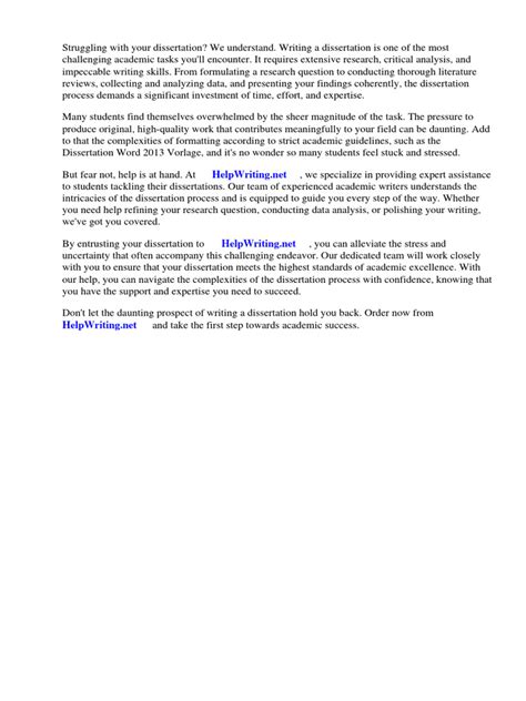 Dissertation Word 2013 Vorlage Pdf Thesis Essays