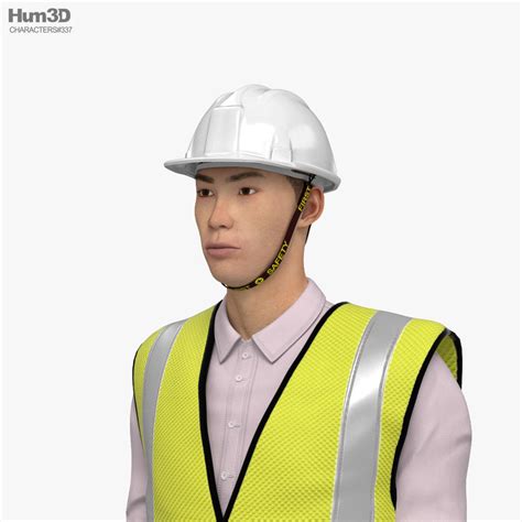 Asian Port Engineer 3d Model Download Character On