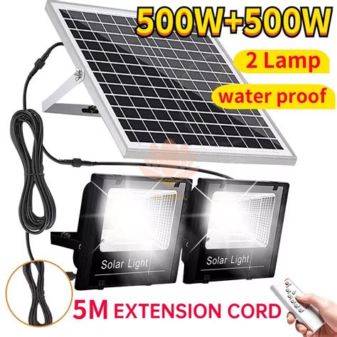 Jual Cod Solar Light Lampu Panel Surya Tenaga Watts Led Outdoor Flood Light Cell New Lampu
