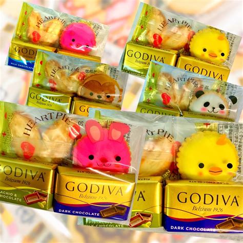 Jp Godiva（ゴディバ）チョコレート ナポリタン ＆ アニマルクラッカー ＆ ミニ ハート パイ プチギフト
