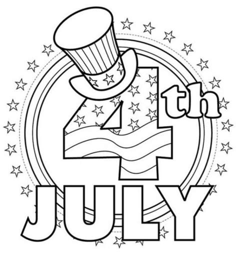 Coloriage Fête nationale Amérique dessin gratuit à imprimer