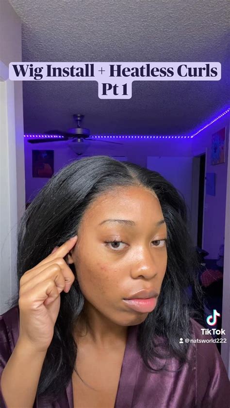 Wig Install Heatless Curls Pt 1 Heatless Curls Glue In Hair