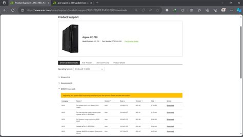 Acer Aspire Xc 780 Update Bios Version Can I Update Bios R01 A1 To R02 B2 Acer Community