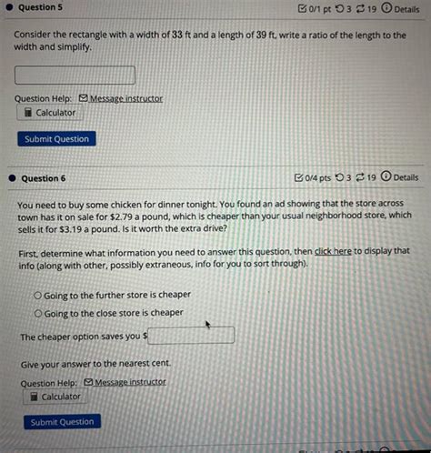 Solved Consider The Rectangle With A Width Of Ft And A Chegg