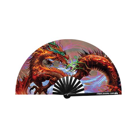 Eastern Dragon Fan Uv Glow Fabulousme