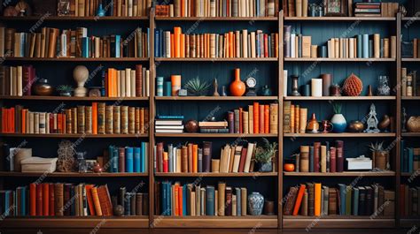 Premium Ai Image Many Books In A Librarygenerative Ai