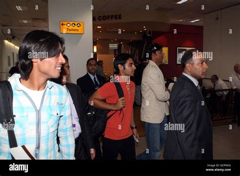 Cricket Mohammad Aamer Mohammad Asif And Salman Butt At Heathrow