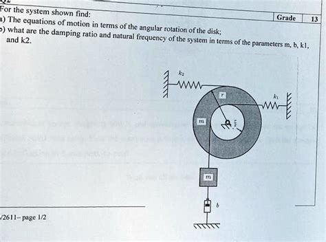 GET ANSWER Grade For The System Shown Find A The Equations Of