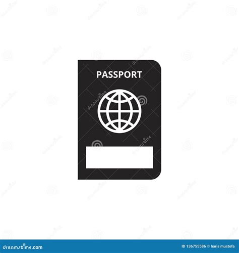 Passport Icon Graphic Design Template Vector Stock Vector