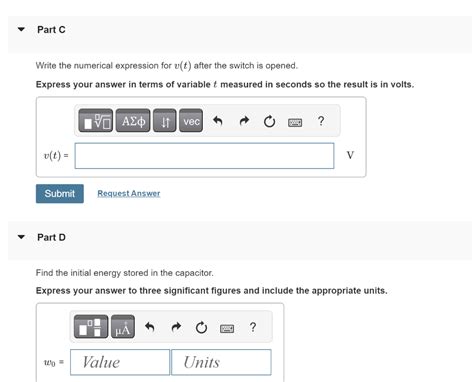 Solved Find The Initial Value Of V T Express Your Answer Chegg