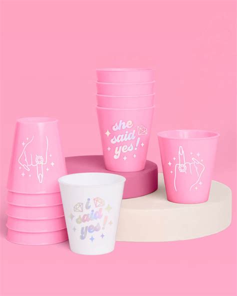 Pink Plastic Shot Glasses Xo Fetti