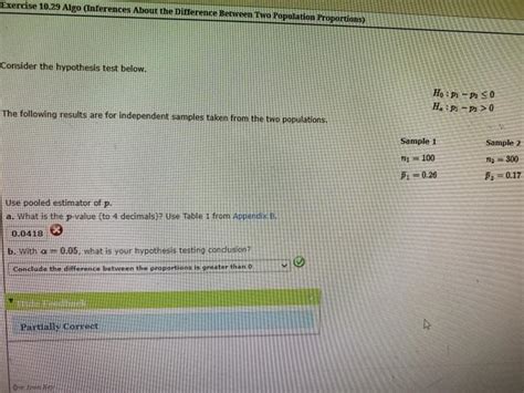 Solved Exercise 1029 Algo Inferences About The Difference