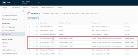 Nsx T Federation Part Configure Stretched Networking