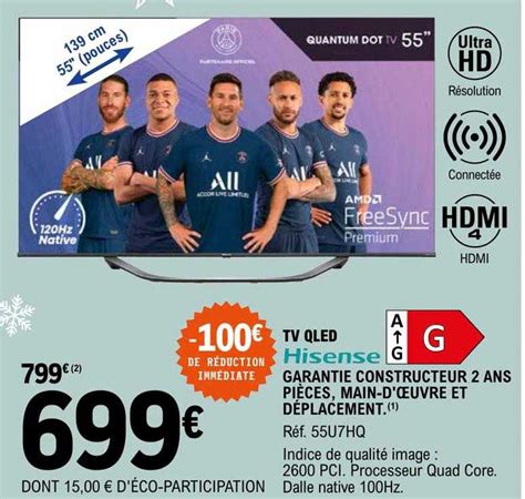 Promo Tv Qled Hisense 139 Cm 55 Chez E Leclerc ICatalogue Fr