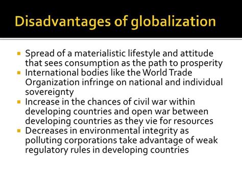Globalizationadvantages And Disadvantages
